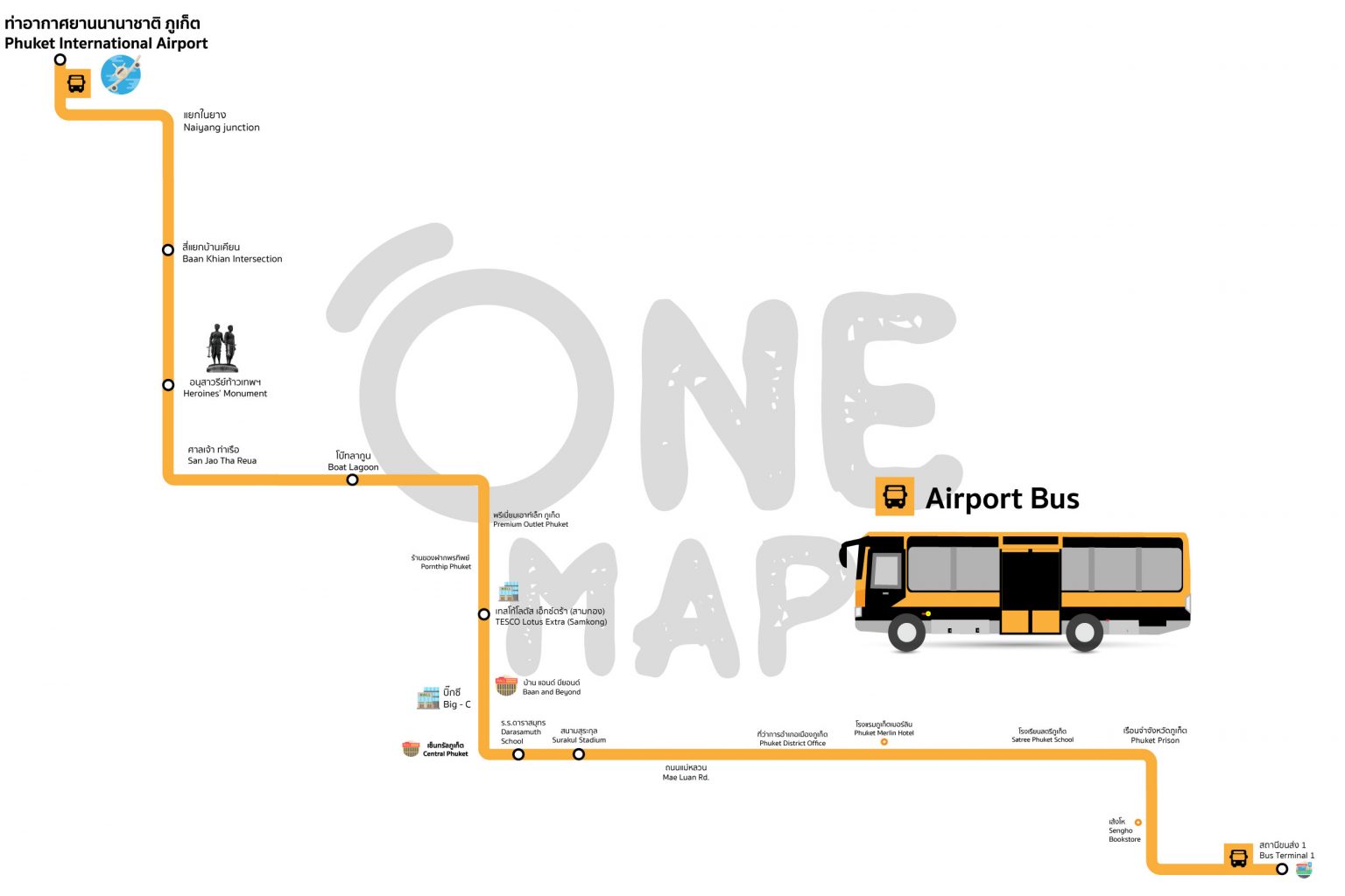 Phuket Airport Bus | Phuket One Map